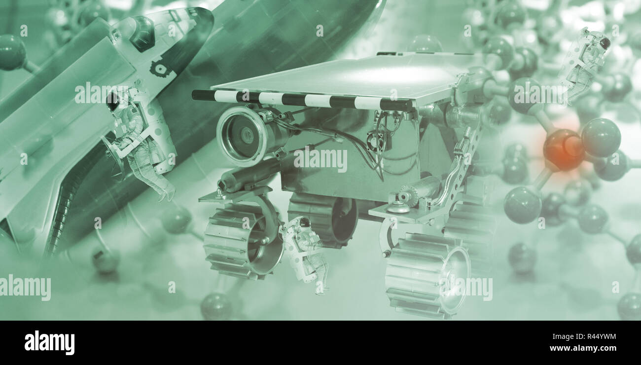 Science background design with object science Stock Photo - Alamy