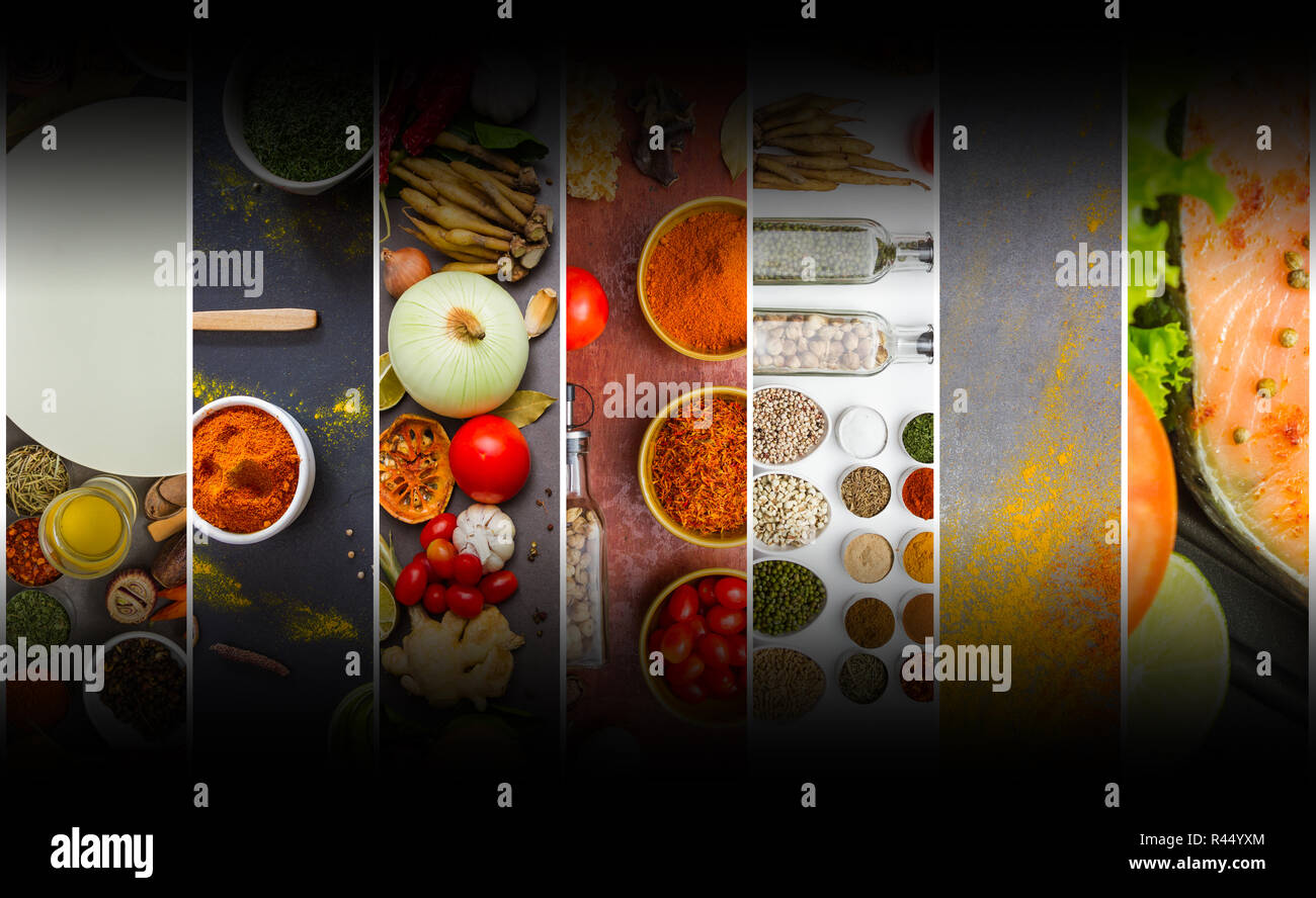 The spice mix design for food menu or decorate project Stock Photo - Alamy