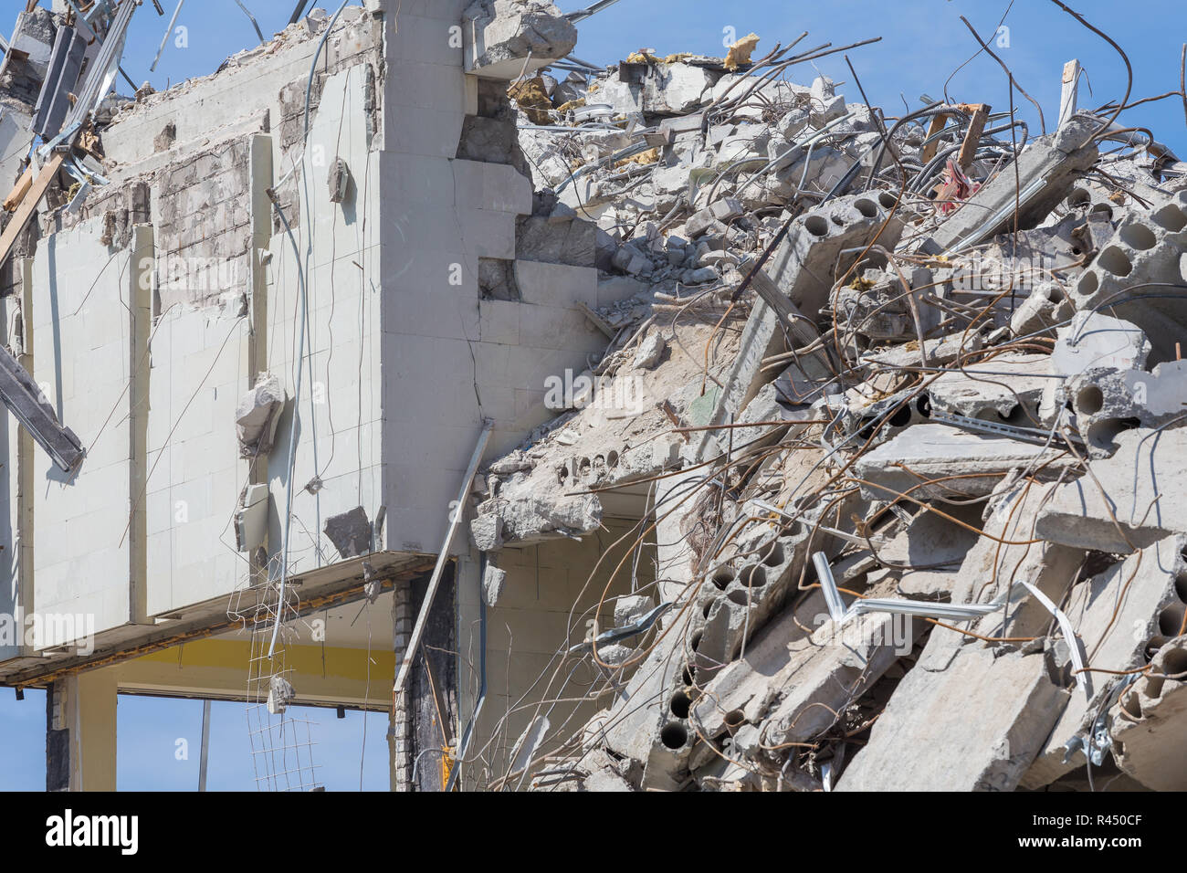 Demolished house before reconstruction Stock Photo - Alamy