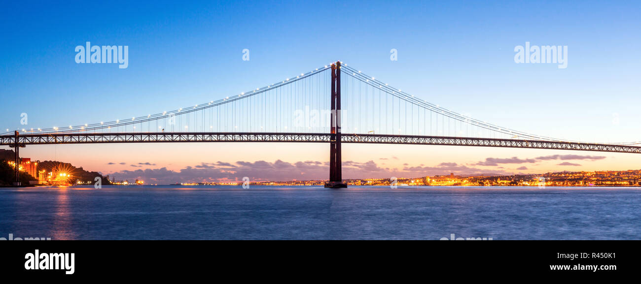 Lisbon Bridge Panorama Stock Photo - Alamy