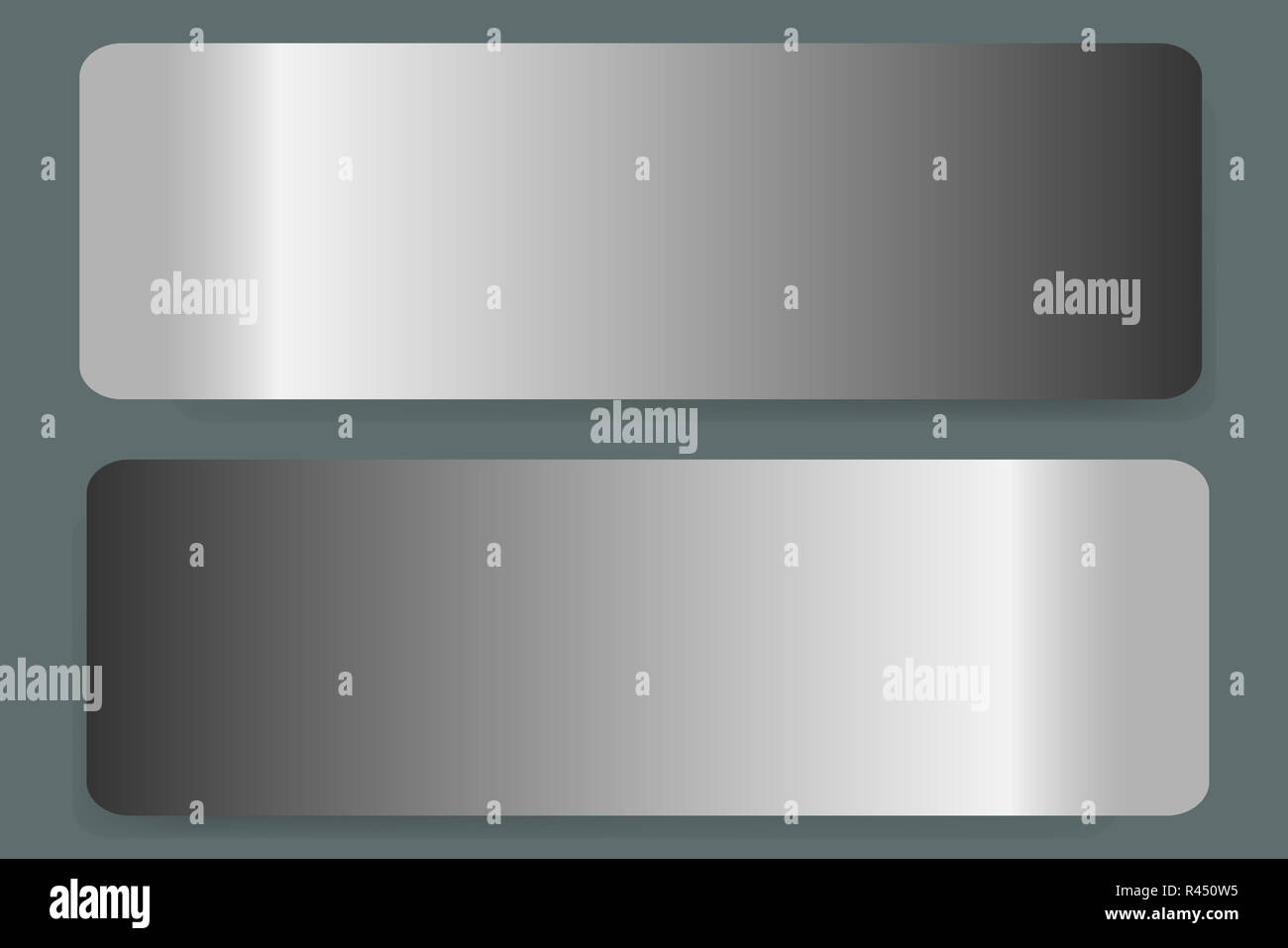 Two stainless steel labels Stock Photo - Alamy