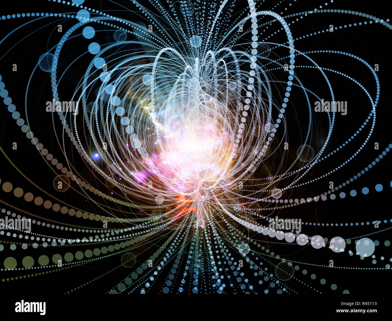 Lights of Wave Particle Stock Photo - Alamy