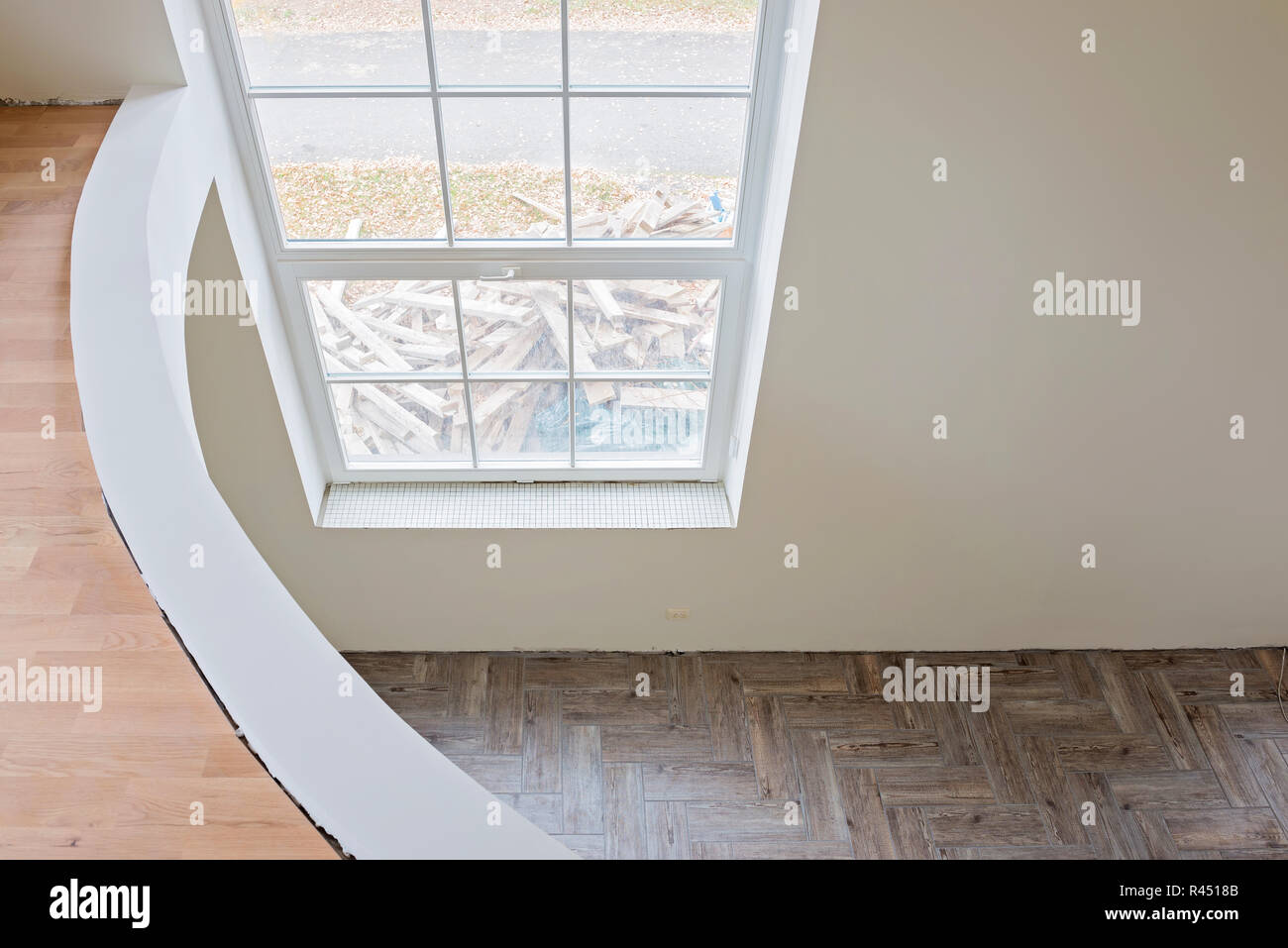 Unfinished construction interior living room hi-res stock photography ...