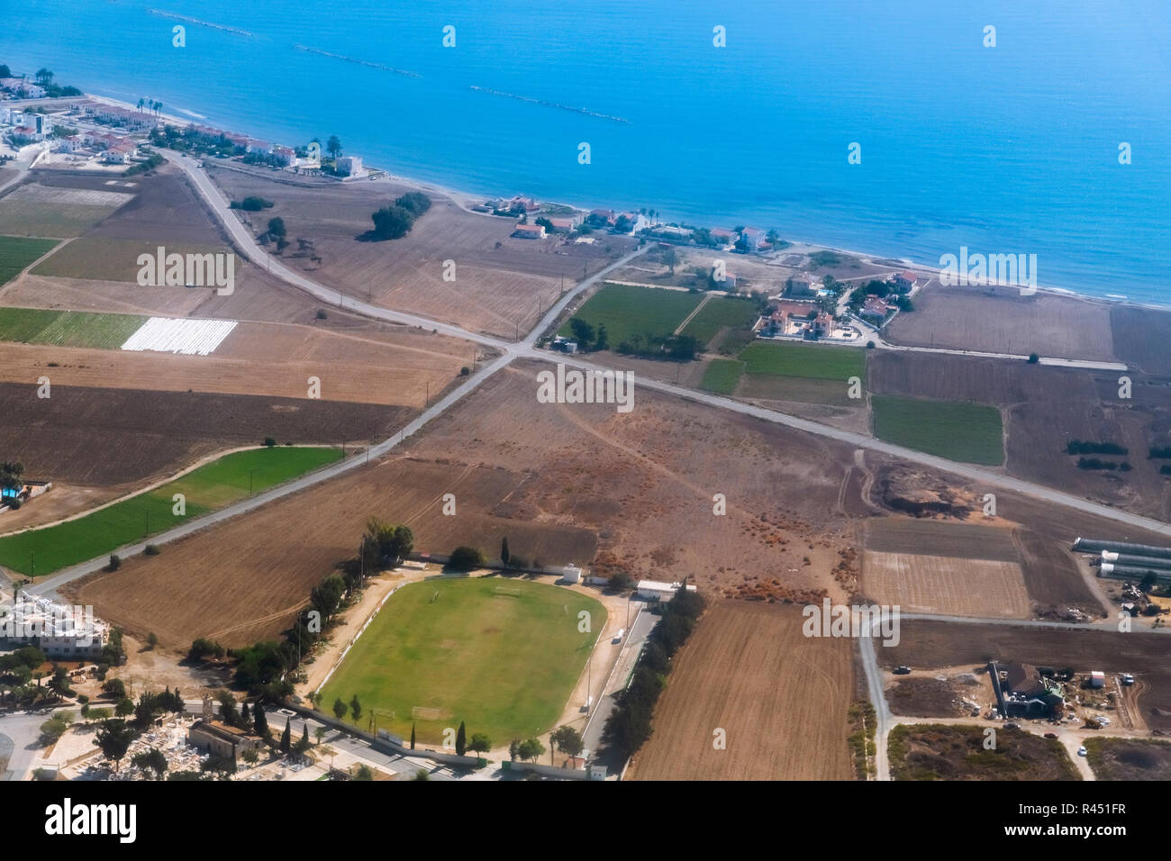 Top view of a Pervolia village, Cyprus Stock Photo - Alamy