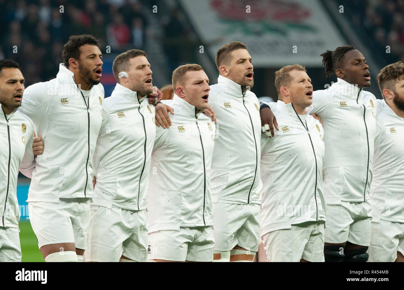 England rugby line up hi-res stock photography and images - Alamy
