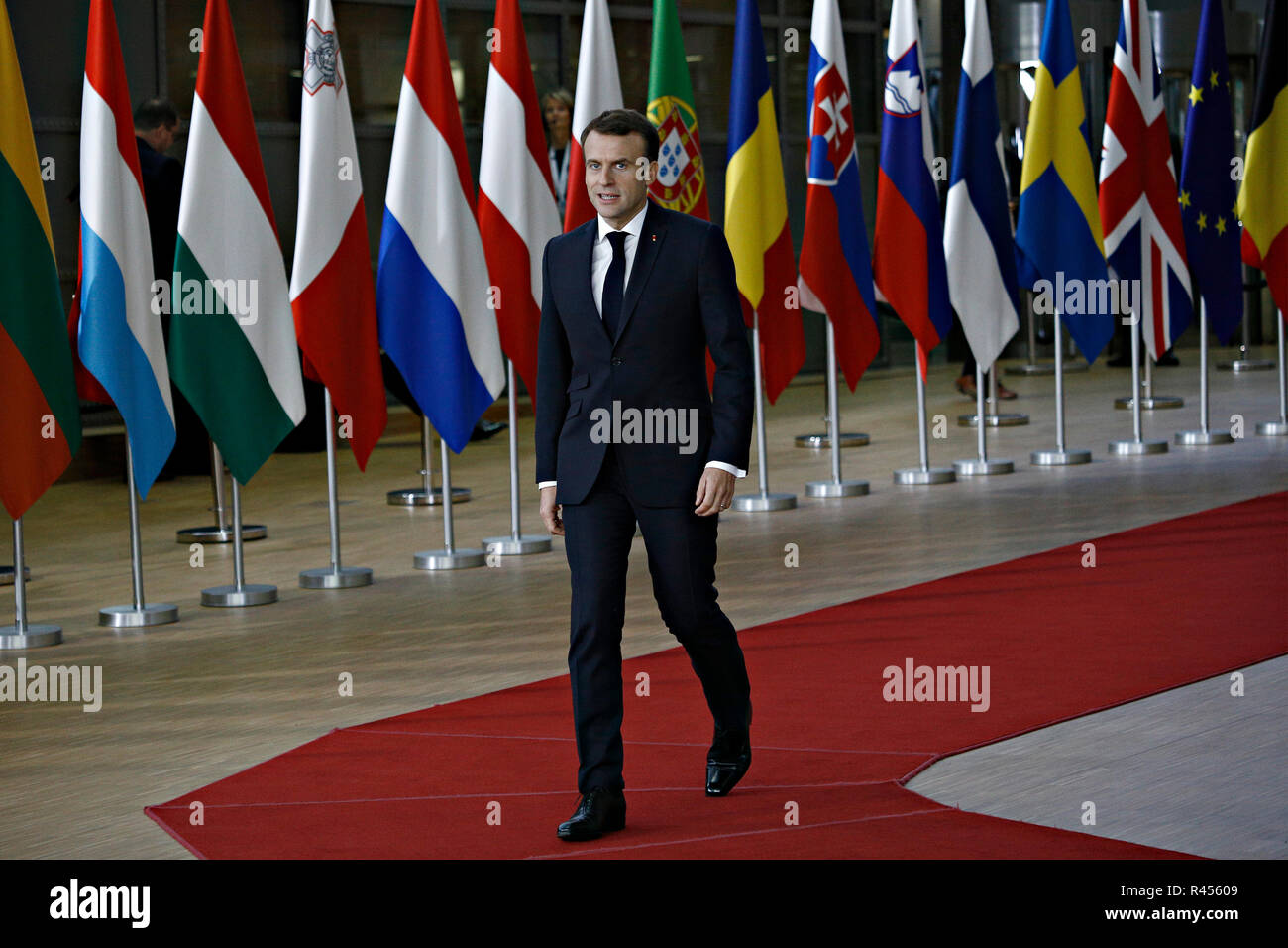 Brussels, Belgium. 25th Nov 2018. French President Emmanuel Macron ...