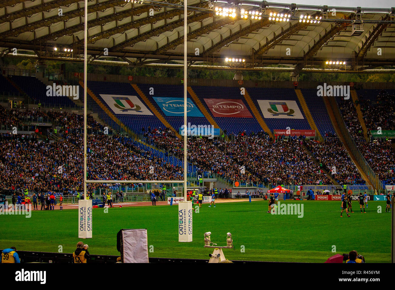 Cattolica Rugby match Italia vs All Blacks . Rome, Olympic Stadium 25 ...