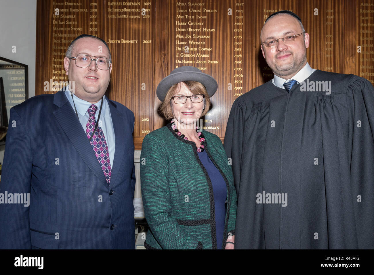 Princes Road Synagogue, Liverpool, UK, 25 November 2018.UK. Councillor ...