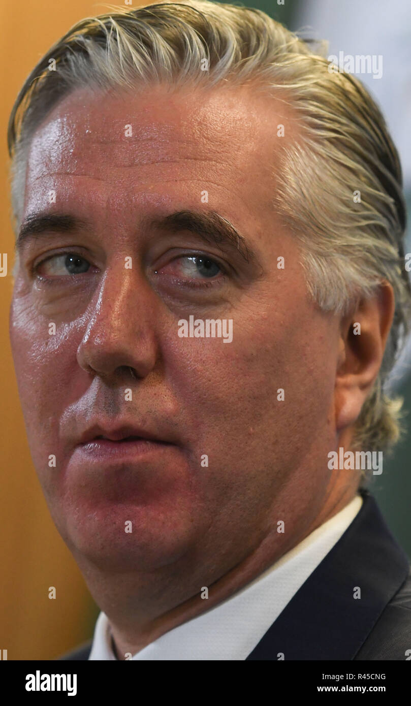 Dublin, Ireland. 25th November, 2018. John Delaney, CEO of the Football ...