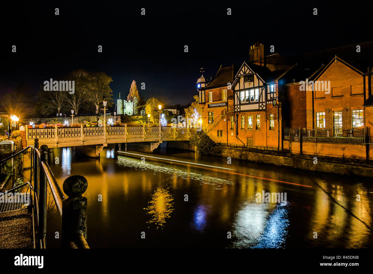 Tonbridge, Kent, England. 25 November 2018. The firework show in front ...