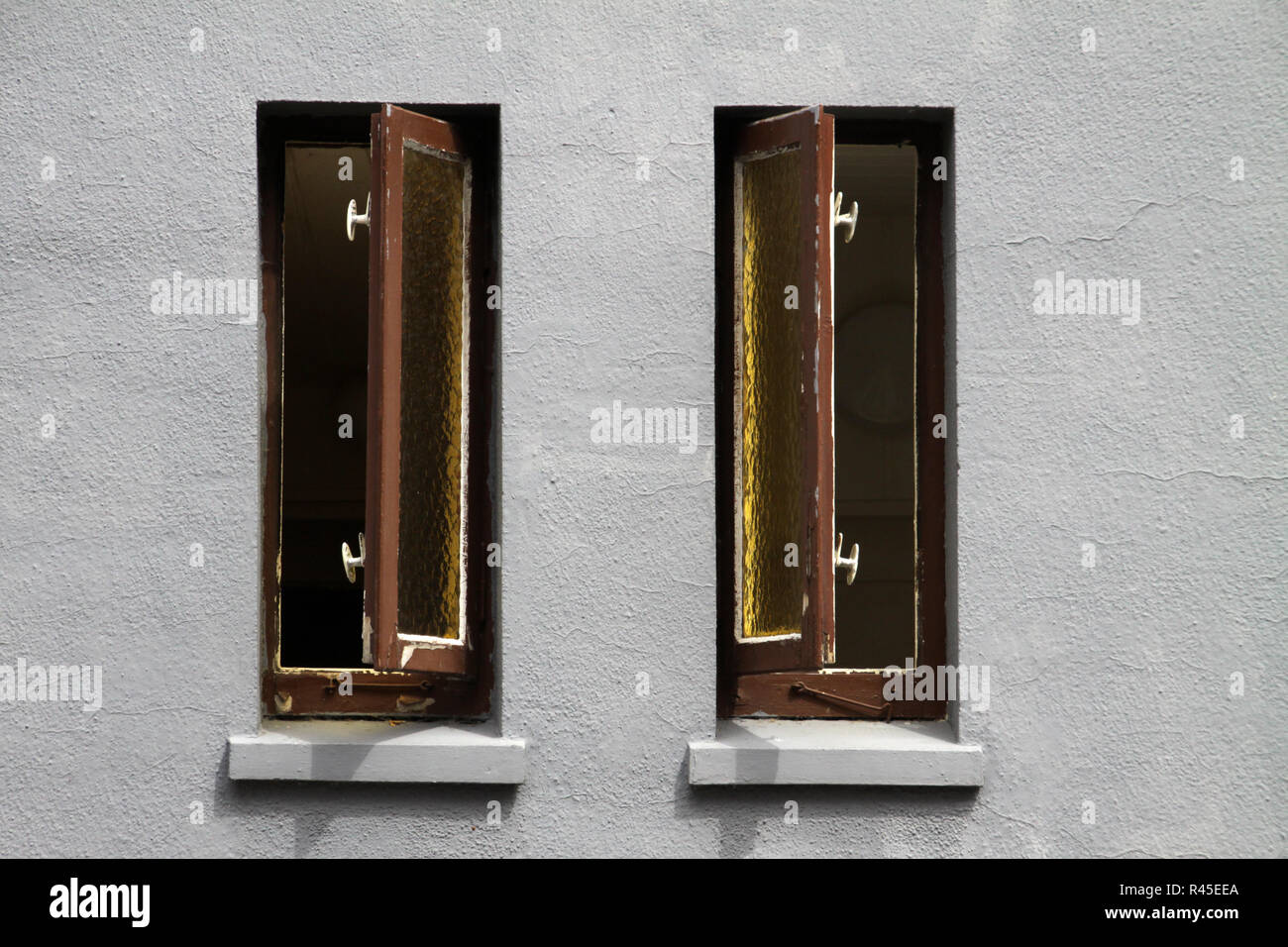 two narrow windows Stock Photo - Alamy