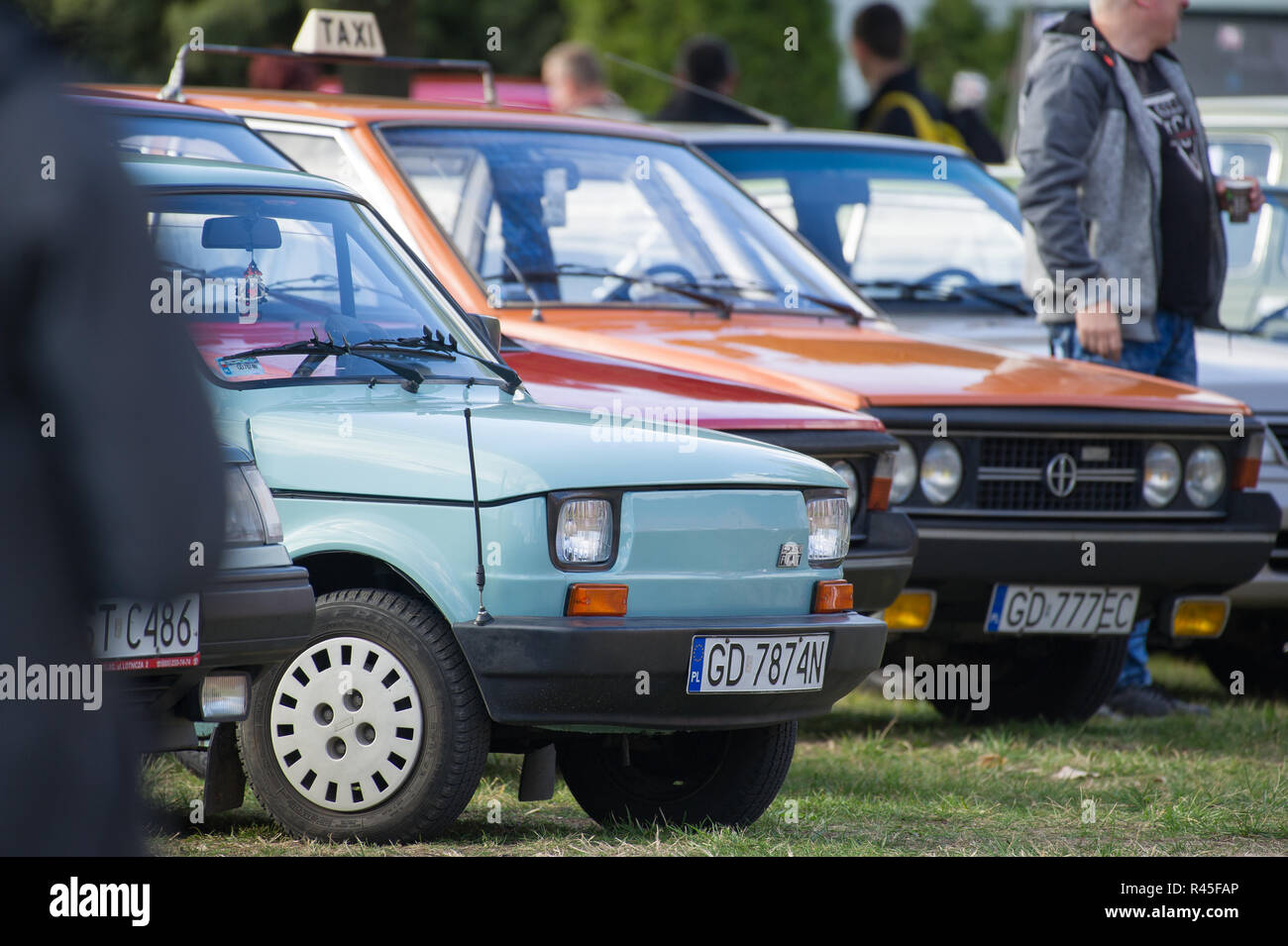 Polish automobile Polski Fiat 126p manufactured in FSM in Bielsko Biala ...
