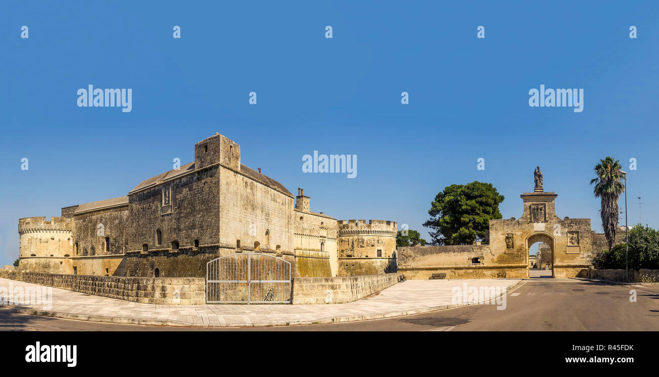 medieval village of acaya built by Prince gian giacomo of acaya Stock ...