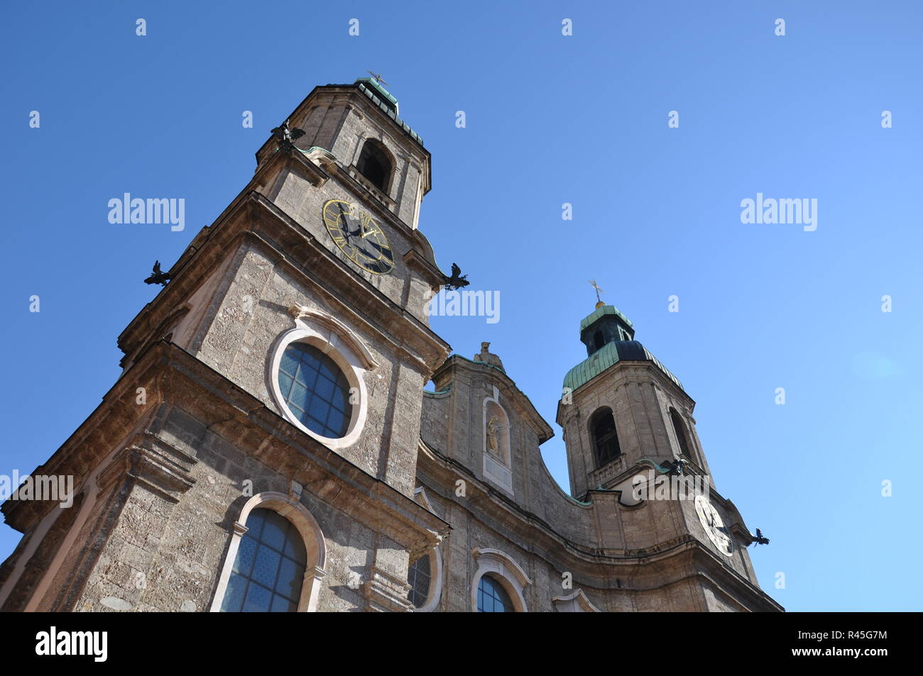 st. jacob's cathedral,innsbruck cathedral,innsbruck,steeples Stock ...