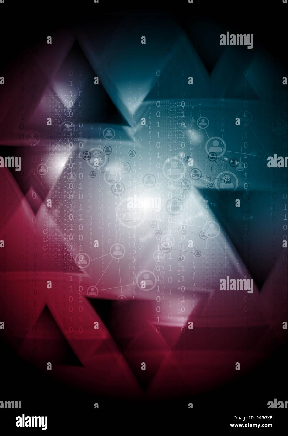 Tech background with triangles Stock Photo - Alamy