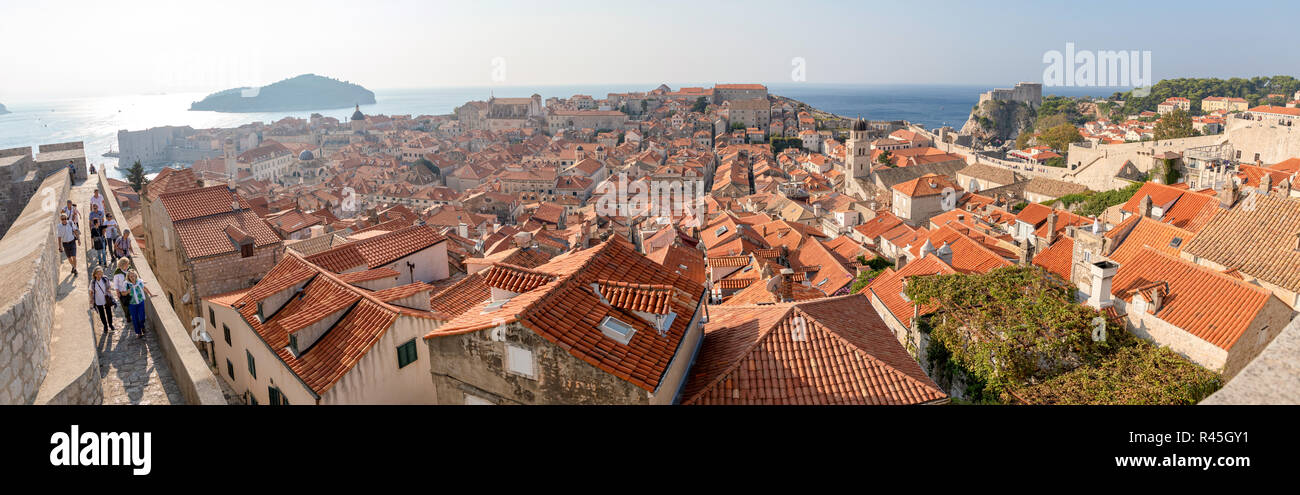 Dubrovnik, Croatia - 20.10.2018: View of Dubrovnik red roofs in Croatia ...