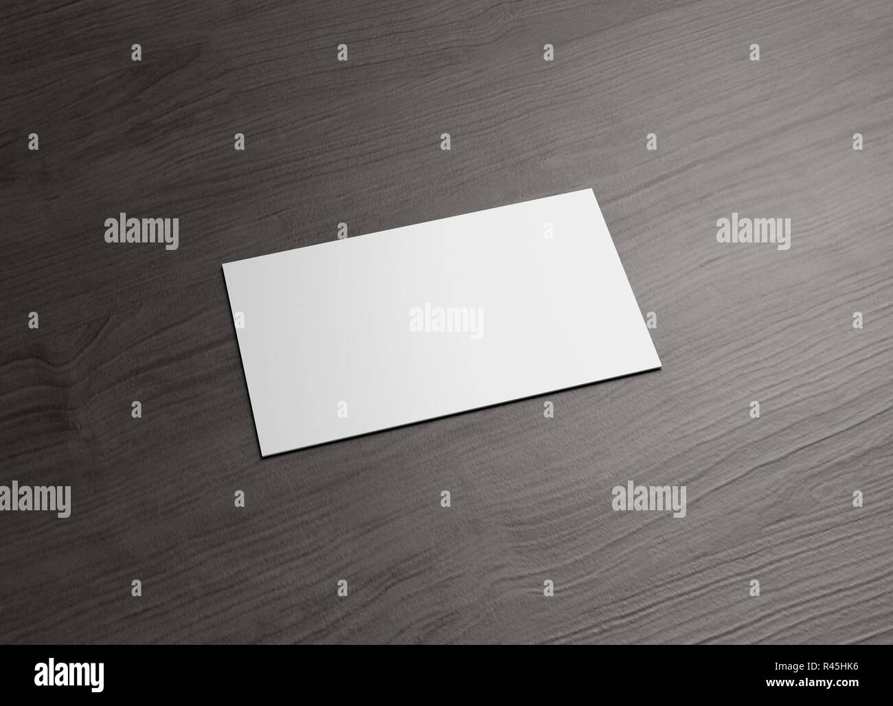 business name card horizontal Left wood table Stock Photo - Alamy
