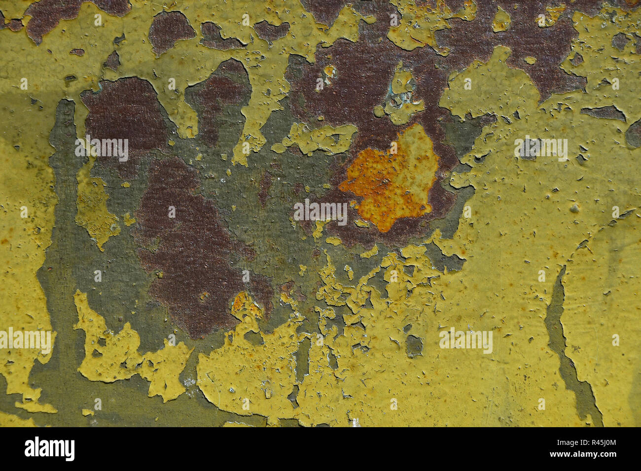 Stained rusty painted metal surface with flakes Stock Photo - Alamy
