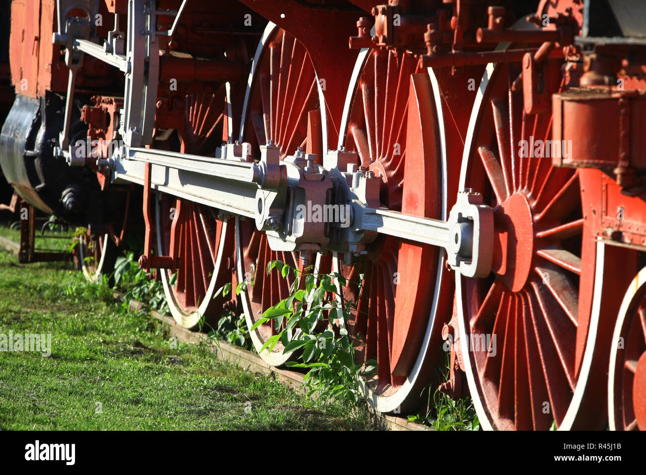 Steam locomotive detail Stock Photo - Alamy