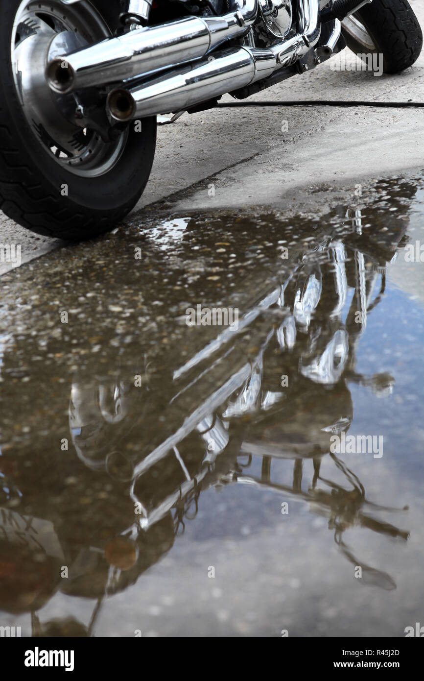 Motorcycle exhaust pipe Stock Photo - Alamy