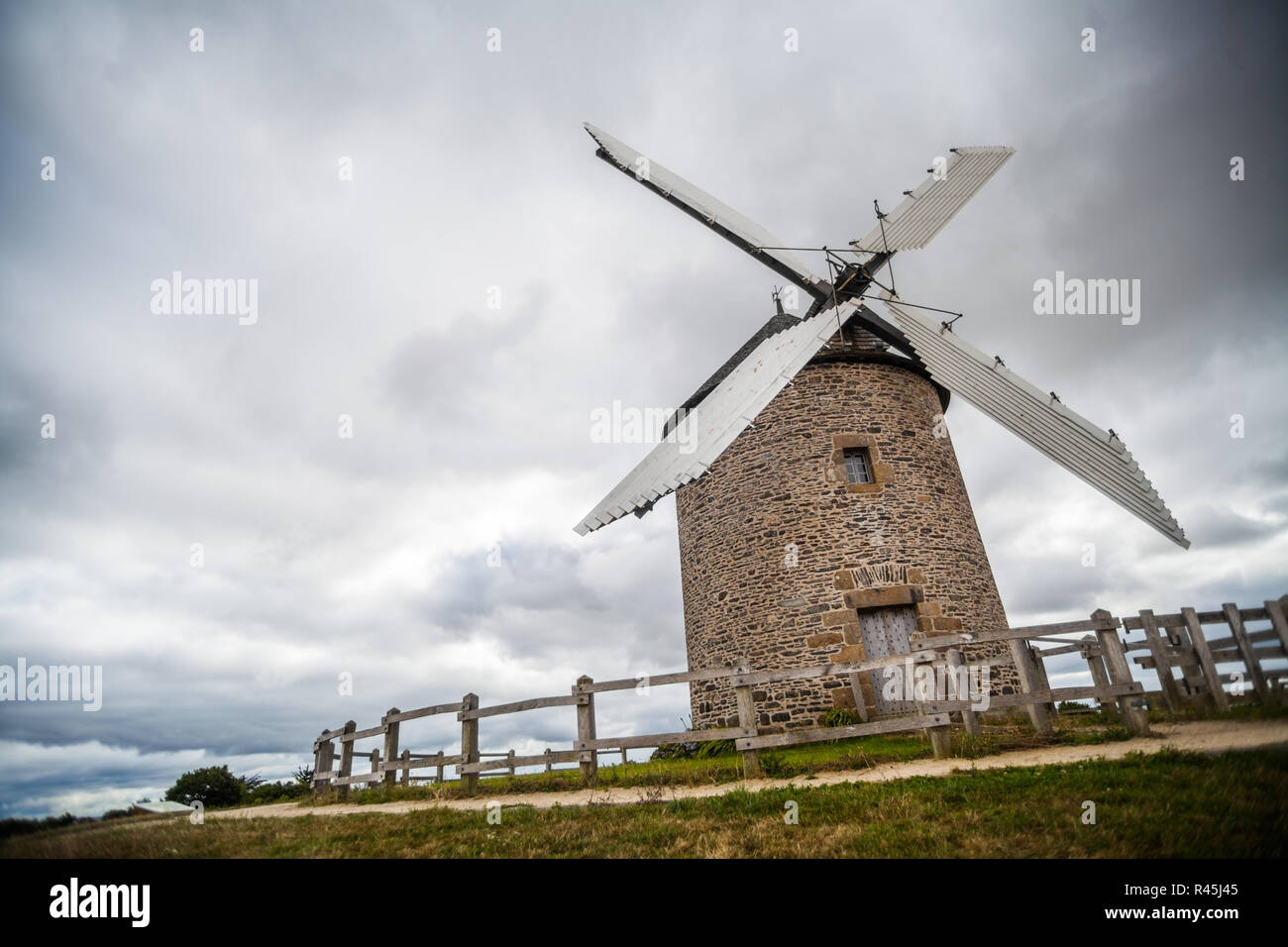 Old wind mill Stock Photo - Alamy
