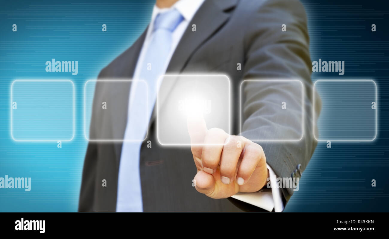 Businessman using tactile interface hi-res stock photography and images ...
