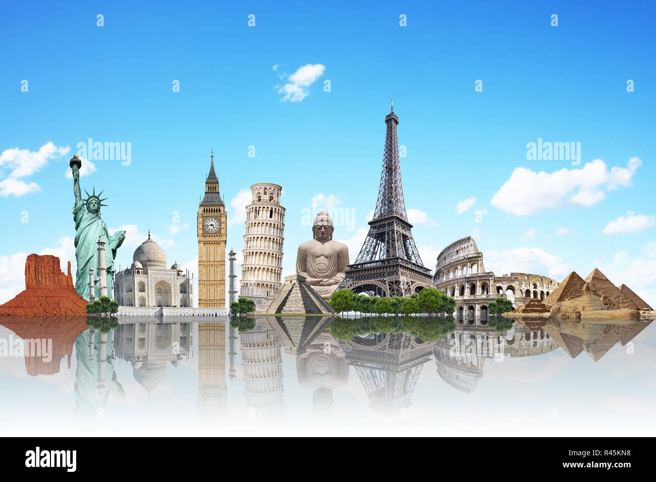 Illustration of famous monument Stock Photo - Alamy