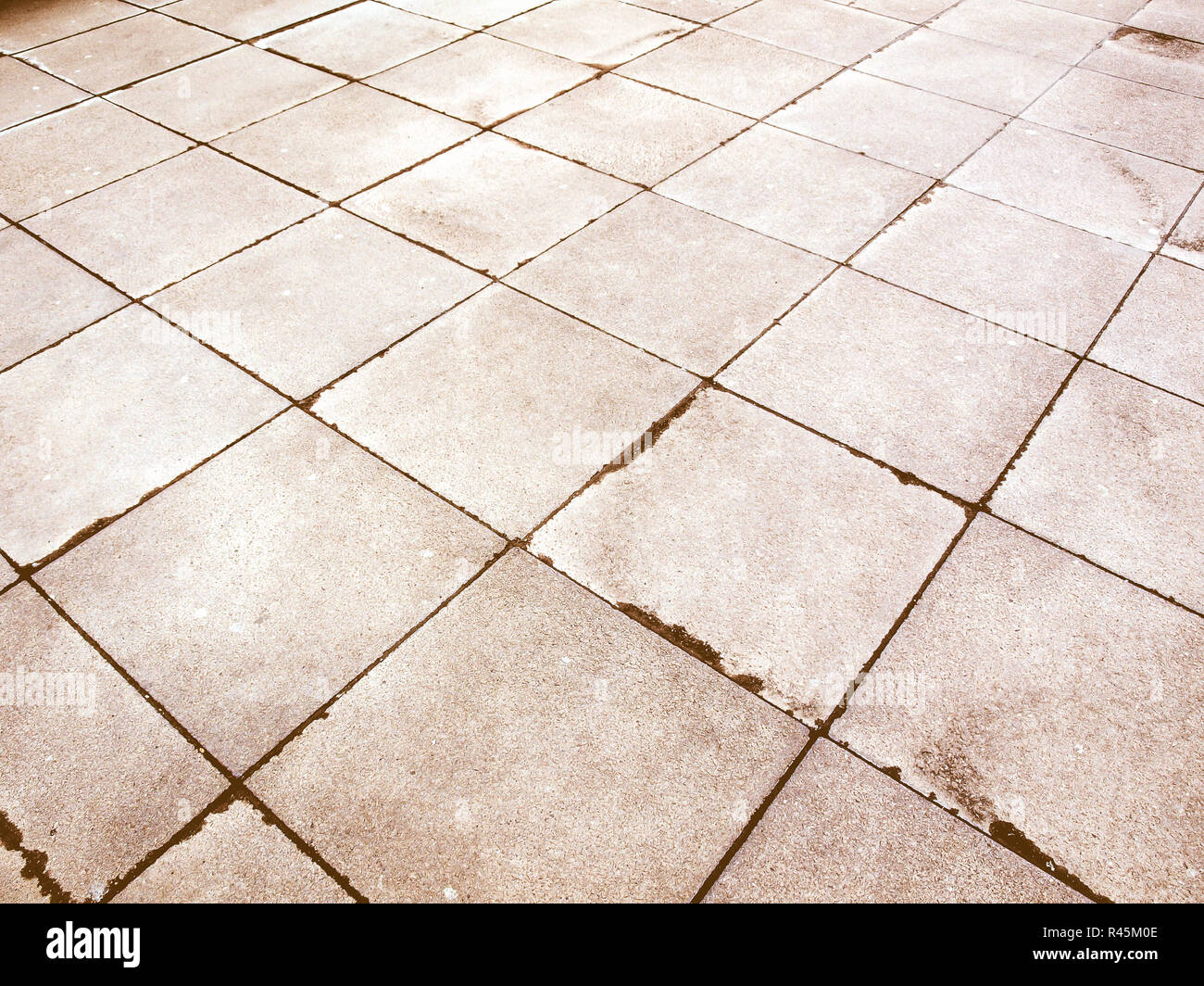 Retro looking Concrete pavement Stock Photo - Alamy