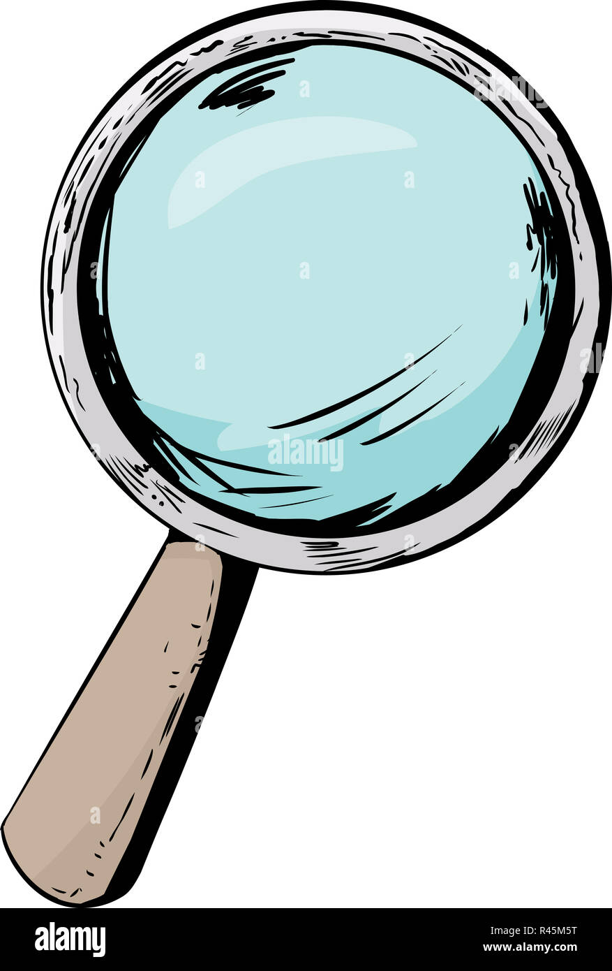Single Magnifying Glass Stock Photo - Alamy