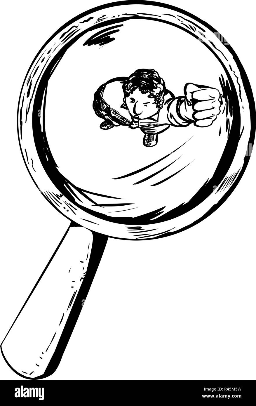 Businessman under magnifying glass hi-res stock photography and images ...