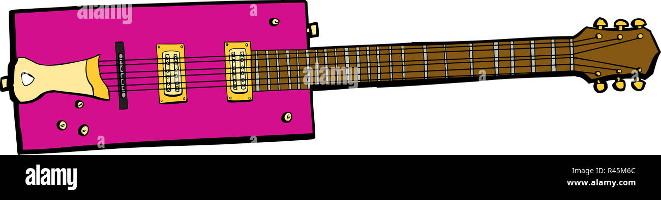 Single Rectangular Electric Guitar Stock Photo - Alamy