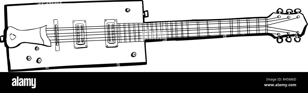 Single Rectangular Electric Guitar Stock Photo - Alamy