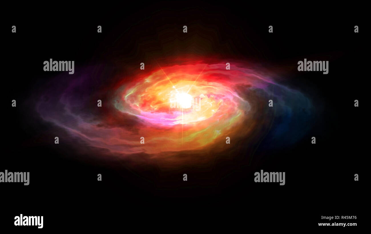 red galaxy in the space Stock Photo - Alamy