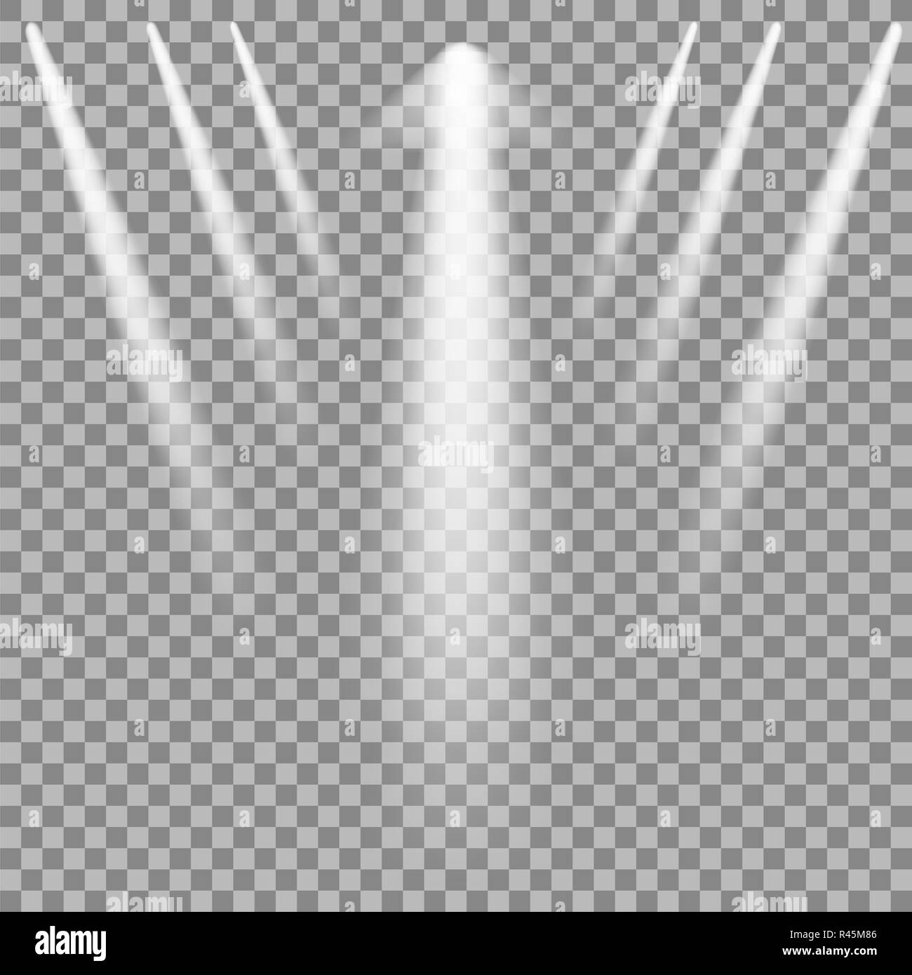 Set of White Spotlights Stock Photo - Alamy