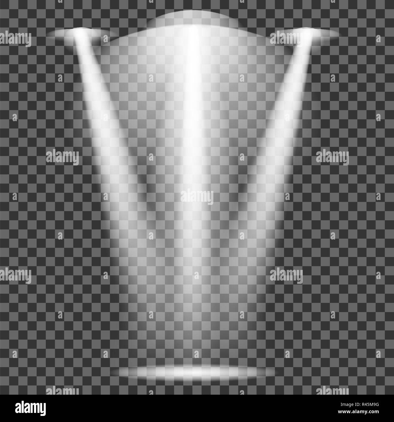Set of White Spotlights Stock Photo - Alamy