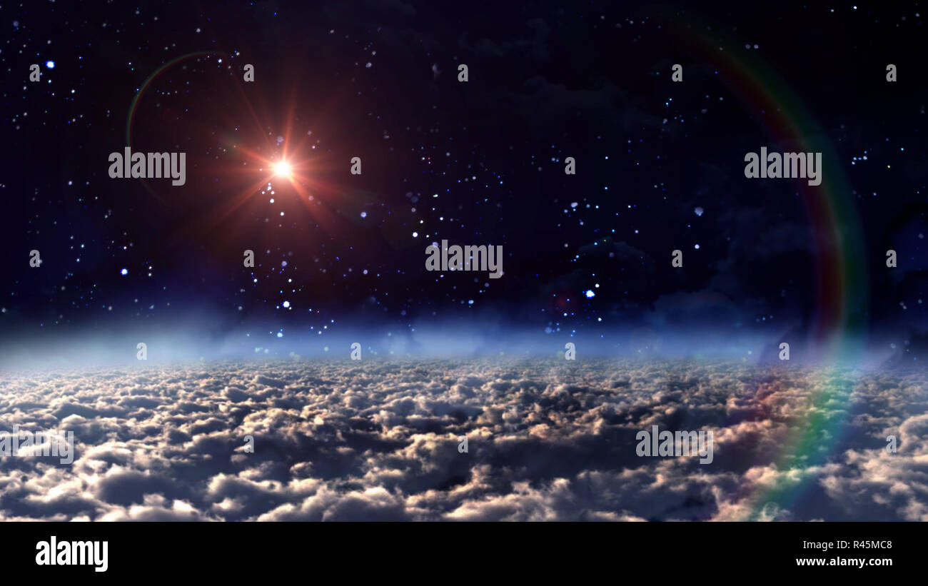 space mars planet lens flare at space Stock Photo - Alamy