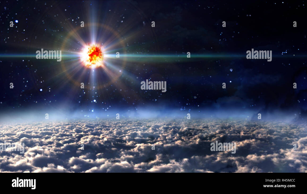 space star planet explosion Stock Photo - Alamy