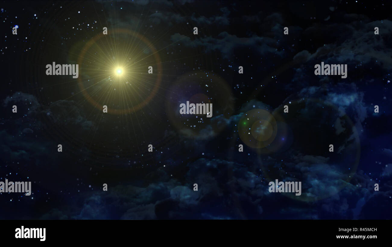 starry night star with solar planet Stock Photo - Alamy