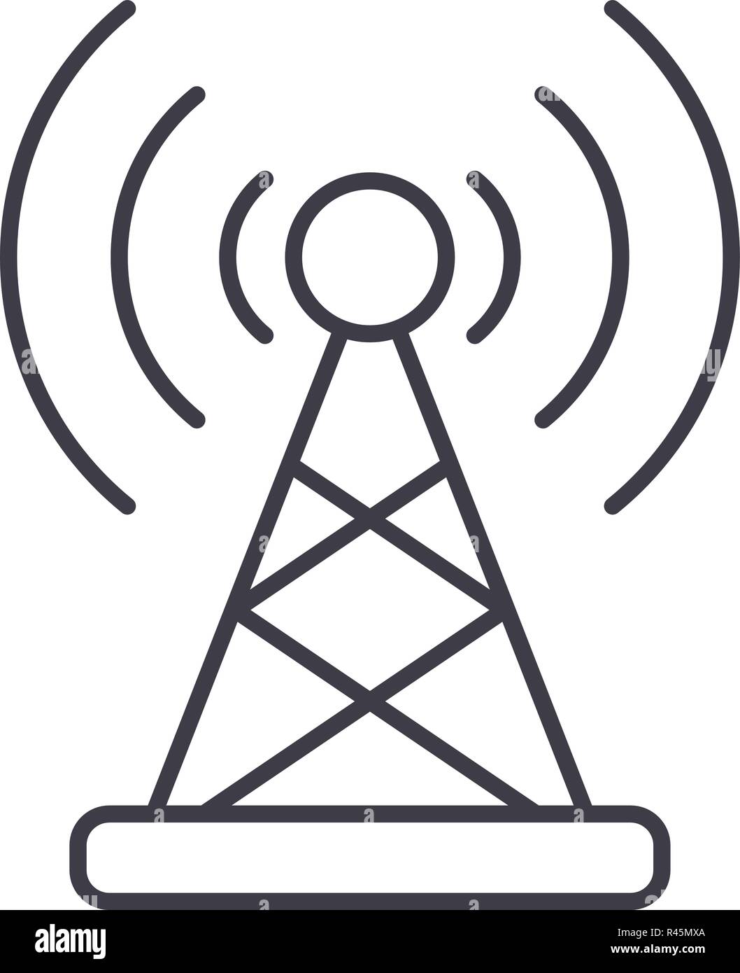 Wireless connection line icon concept. Wireless connection vector ...