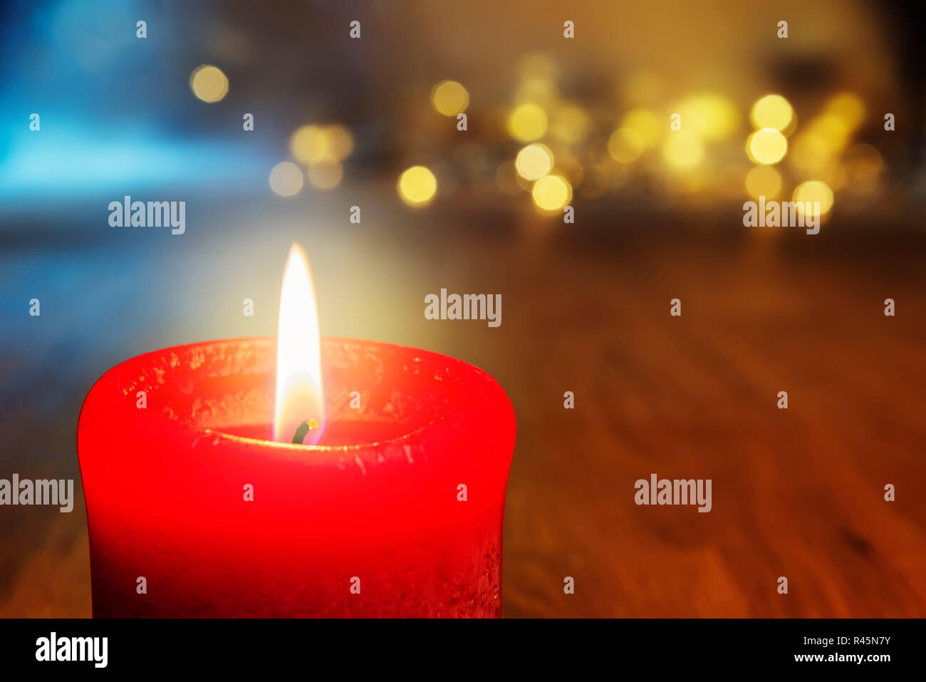 red burning candle background Stock Photo - Alamy