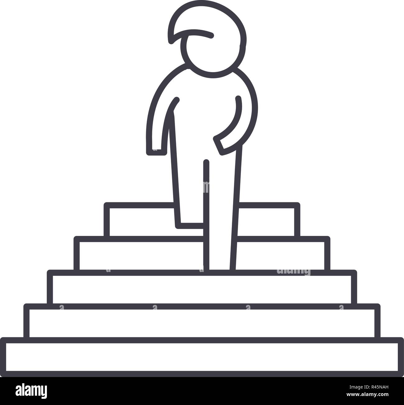 Yearning line icon concept. Yearning vector linear illustration, symbol ...