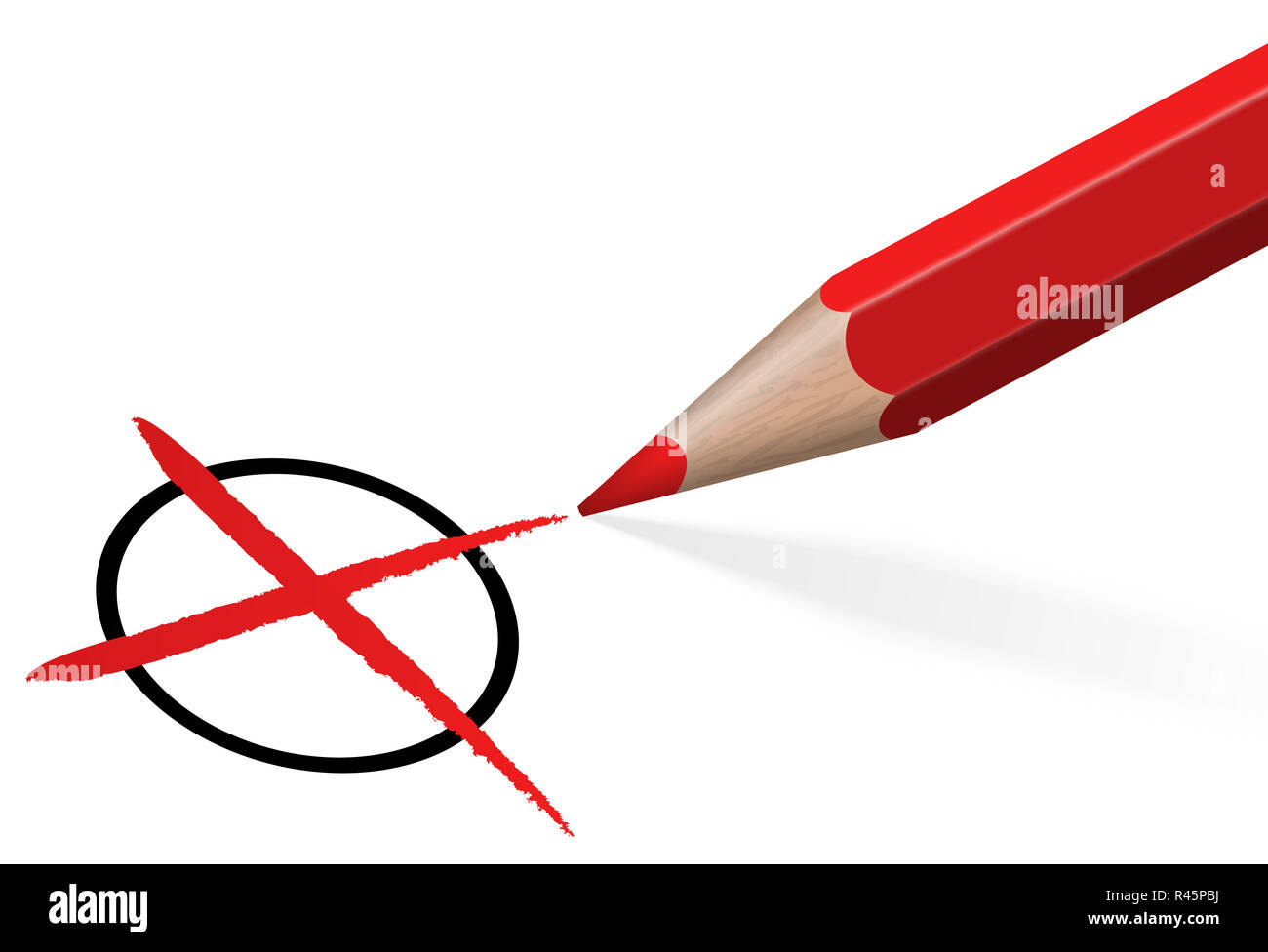 Marking exam red cross hi-res stock photography and images - Alamy