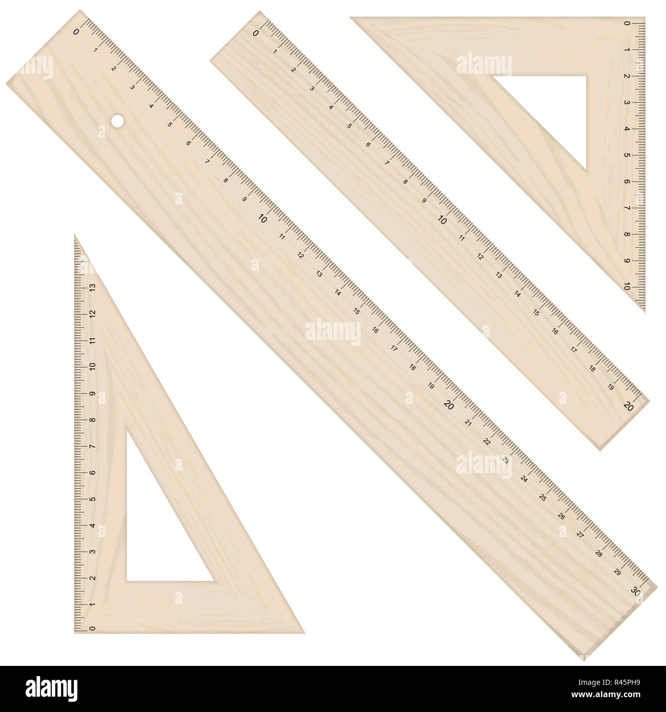 rulers and triangular Stock Photo - Alamy