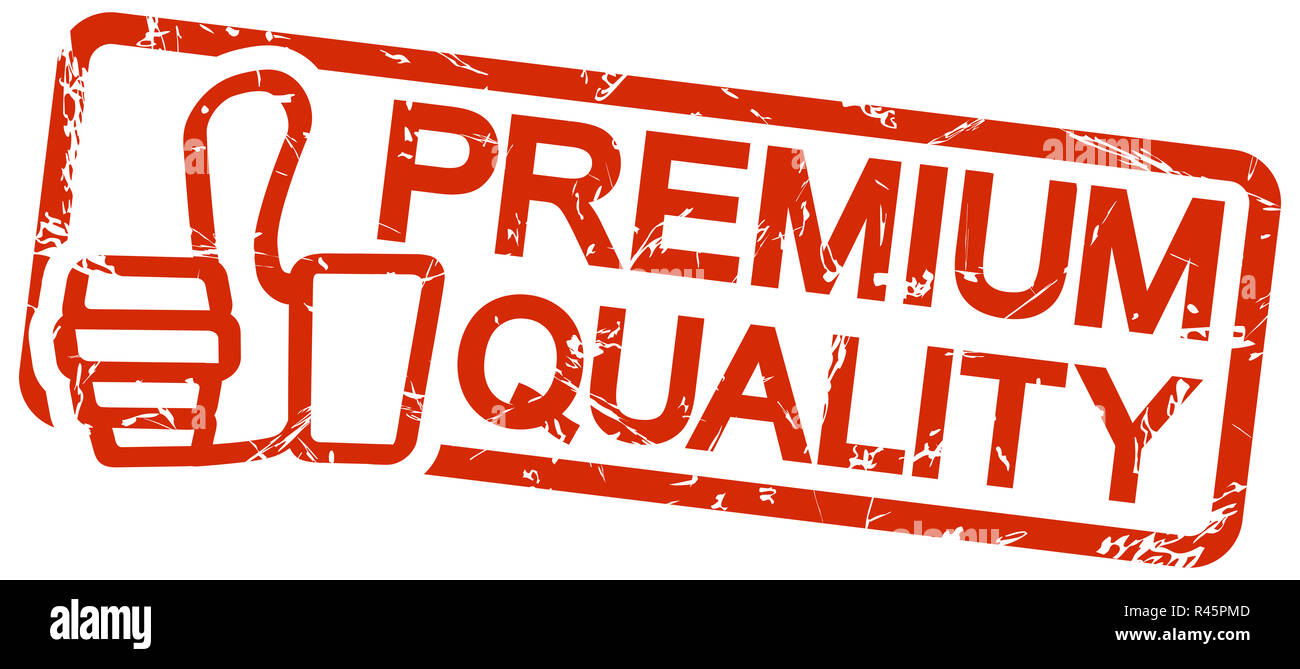 red stamp with text premium quality Stock Photo - Alamy