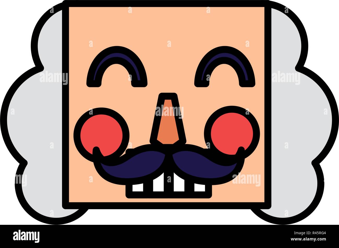 nutcracker face icon over white background, vector illustration Stock ...