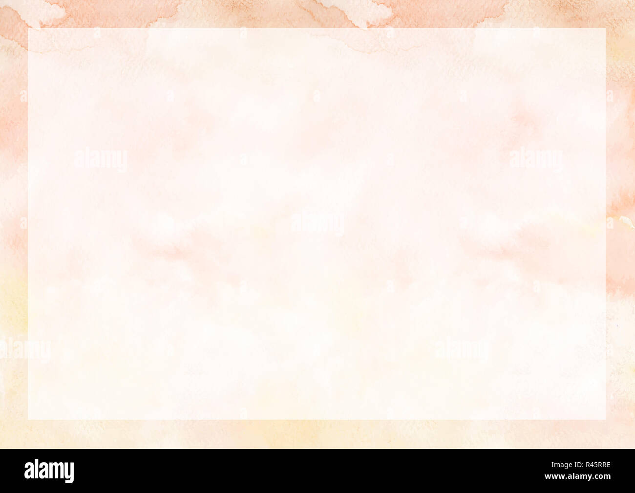 A4 size orange watercolor drawing paper background Stock Photo - Alamy