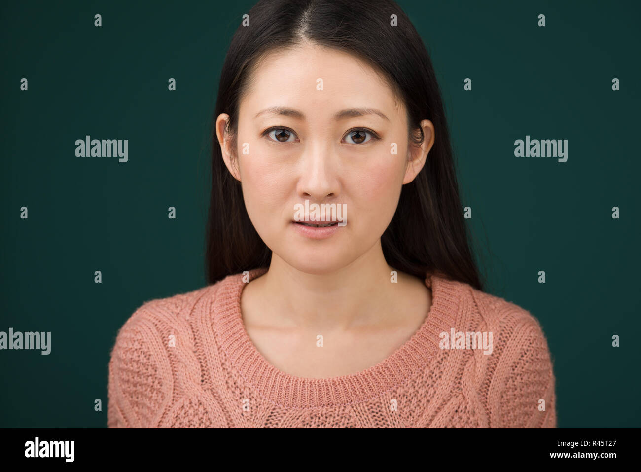 Japanese Woman Headshot Stock Photo - Alamy
