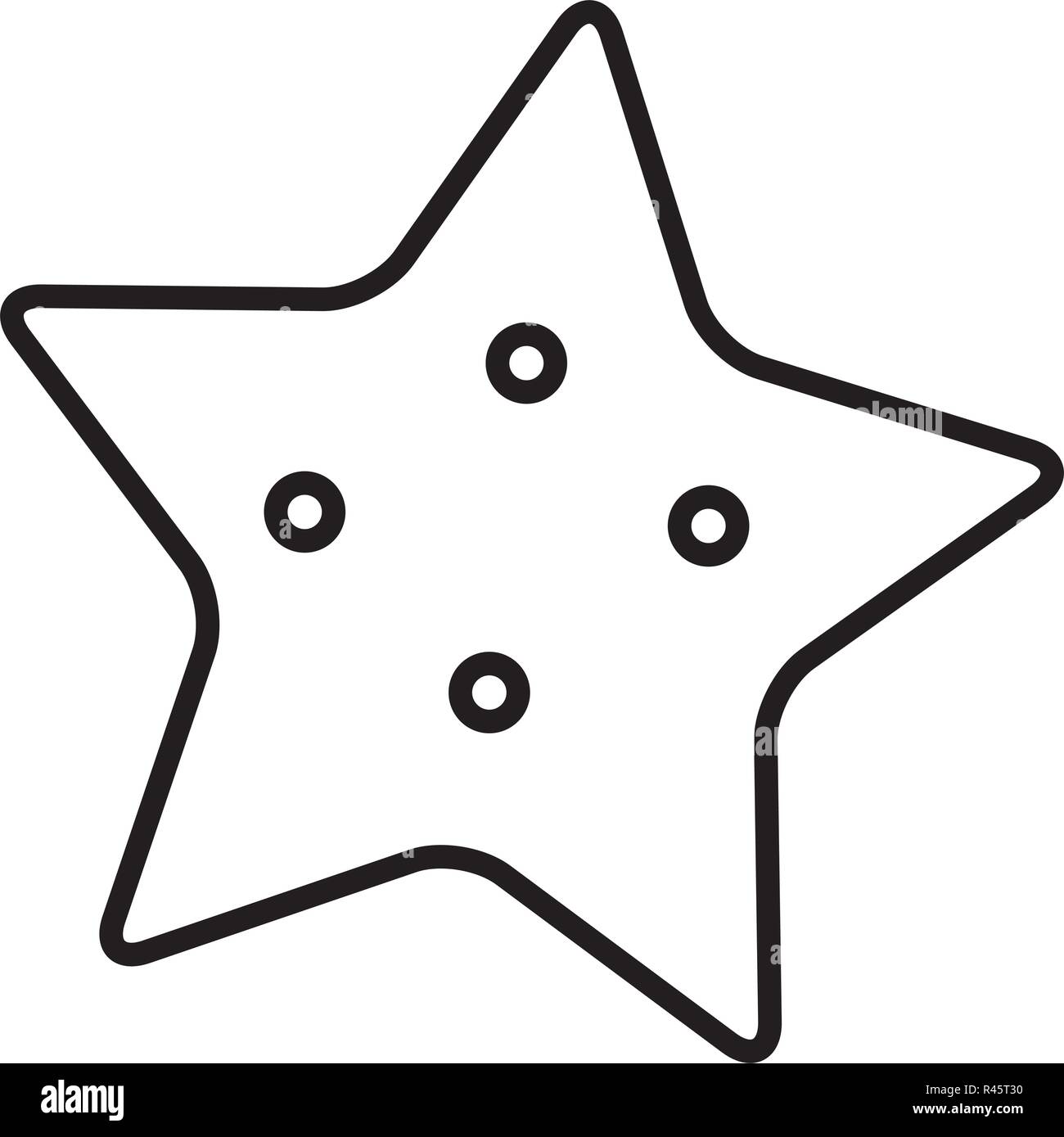 star cookie icon over white background, vector illustration Stock ...