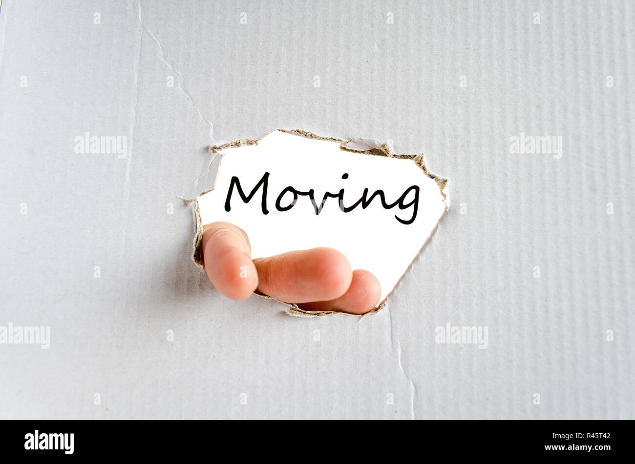 Moving text concept Stock Photo - Alamy
