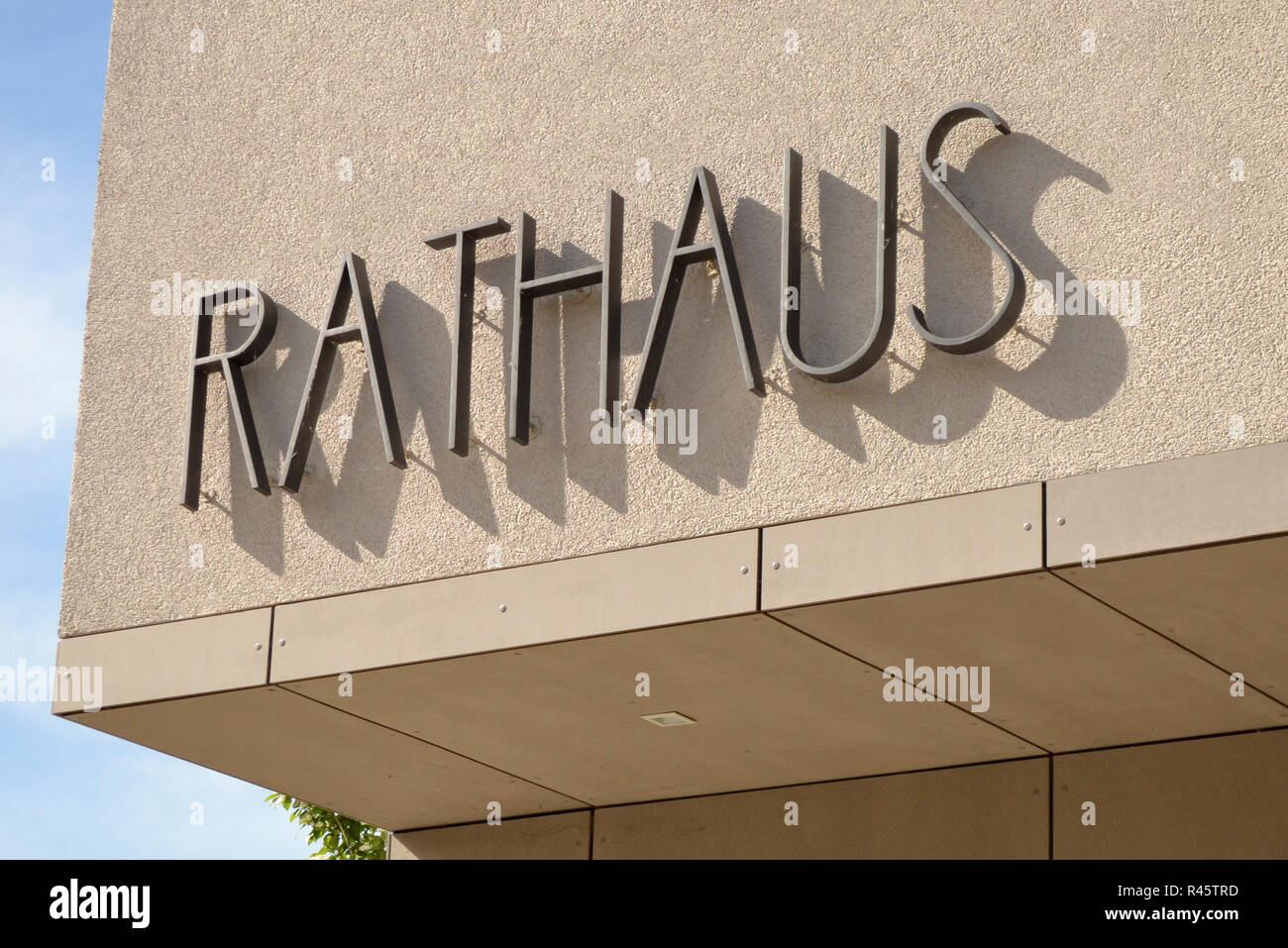 town hall lettering village rural street sign Stock Photo - Alamy
